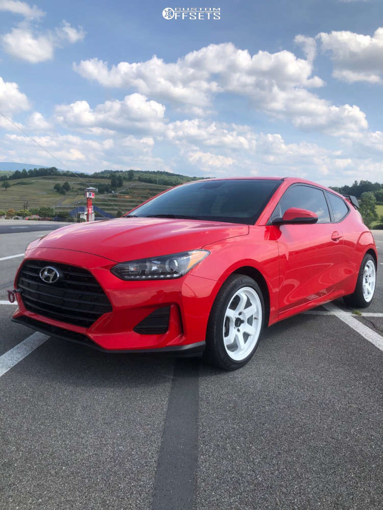 2019 Hyundai Veloster with 17x8 35 AVID1 AV6 and 215/45R17 Kumho Solus ...