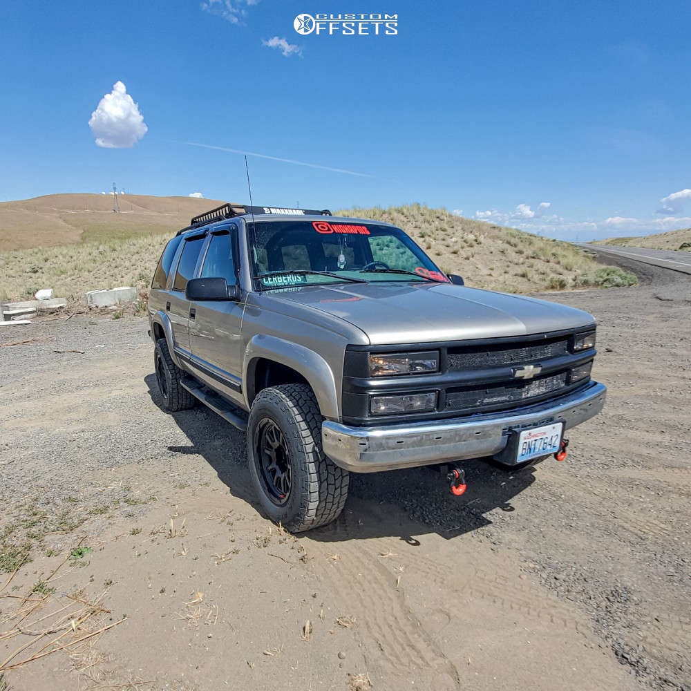 2000 Chevrolet Tahoe with 17x9.5 -18 Black Rhino Chase and 265/70R17 ...