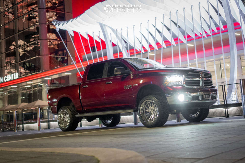 2016 Ram 1500 with 22x12 -45 Tuff T2a and 33/12.5R22 Suretrac Wide ...