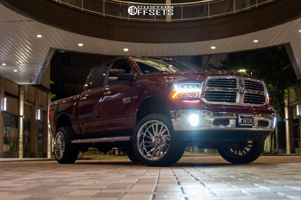 2016 Ram 1500 with 22x12 -45 Tuff T2a and 33/12.5R22 Suretrac Wide ...