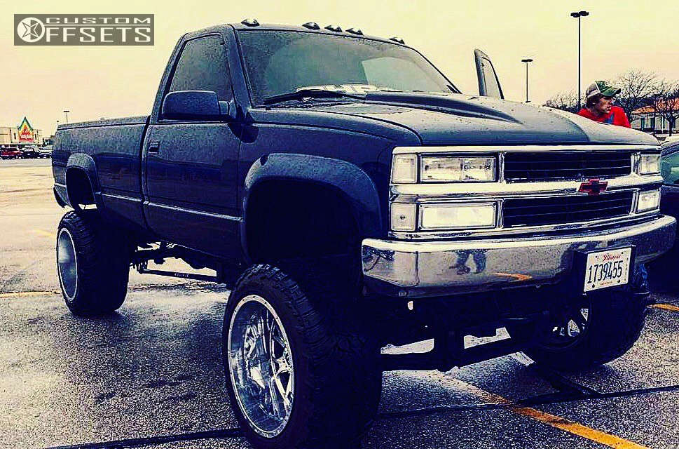 1995 Chevrolet K2500 with 22x14 -76 Fuel Throttle and 325/50R22 AMP Mud ...