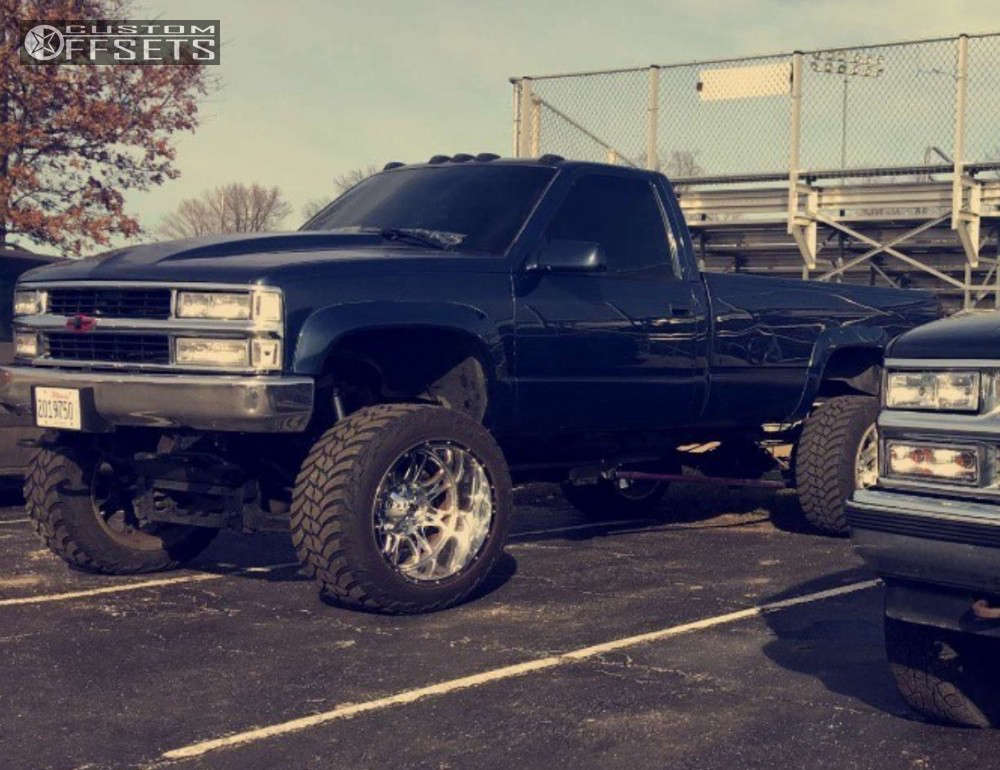 1995 Chevrolet K2500 with 22x14 -76 Fuel Throttle and 325/50R22 AMP Mud ...