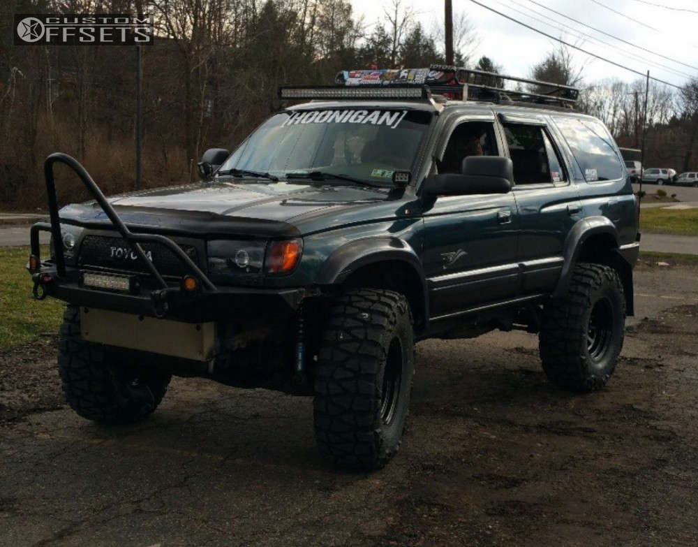 1998 Toyota 4Runner with 16x8 -12 Jegs D-window and 315/75R16 Nitto Mud ...