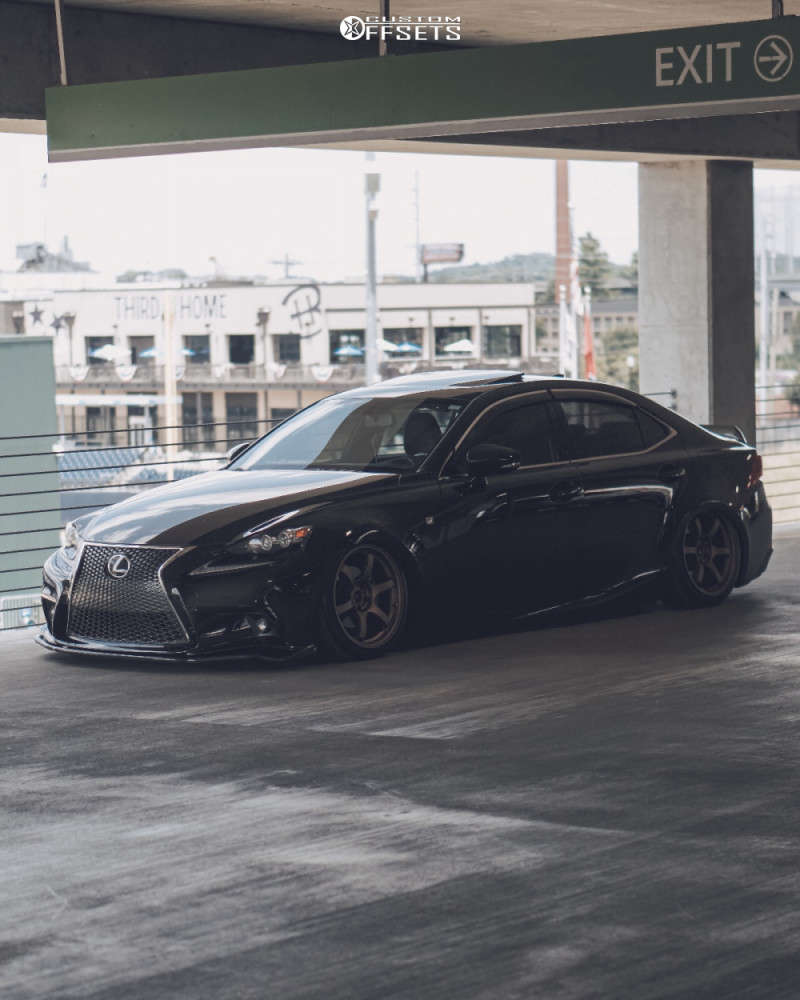 2014 Lexus IS250 with 18x9.5 38 Rays Engineering 57dr and 255/35R18 ...