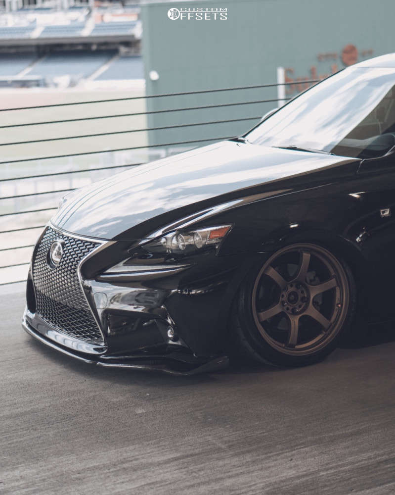 2014 Lexus IS250 with 18x9.5 38 Rays Engineering 57dr and 255/35R18 ...