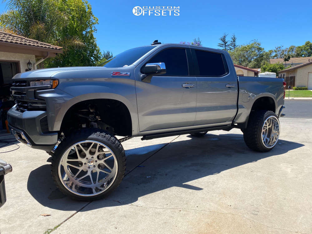 2019 Chevrolet Silverado 1500 with 26x16 -101 Intro ID350 and 37/13 ...