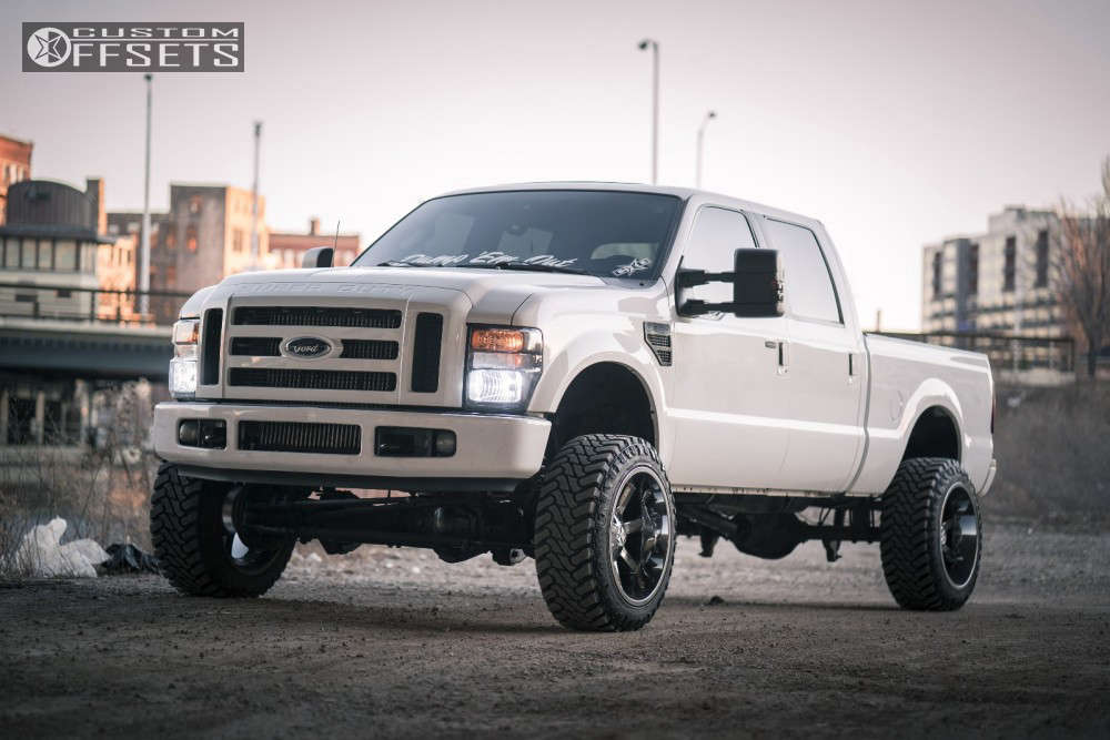 2008 Ford F-250 Super Duty with 22x12 -44 Cali Offroad Busted and 35/12 ...