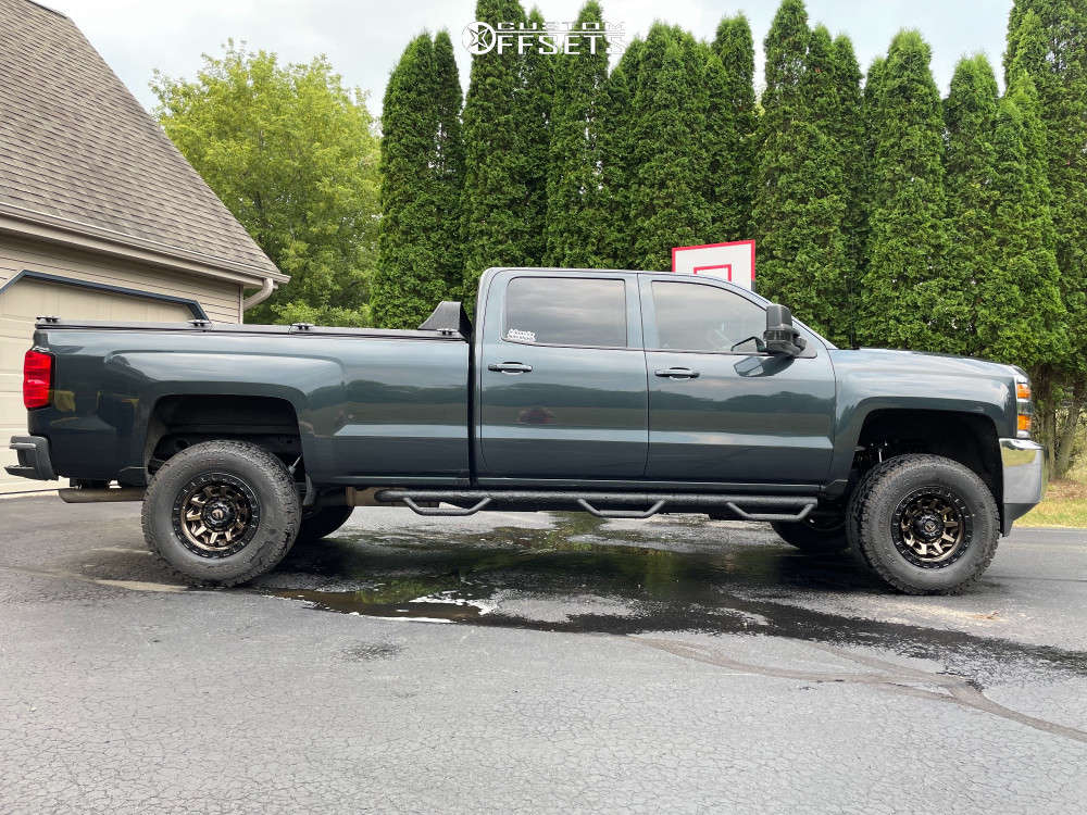 2018 Chevrolet Silverado 2500 HD with 18x9 1 Fuel Covert and 35/12.5R18 Yokohama Geolandar A/t ...