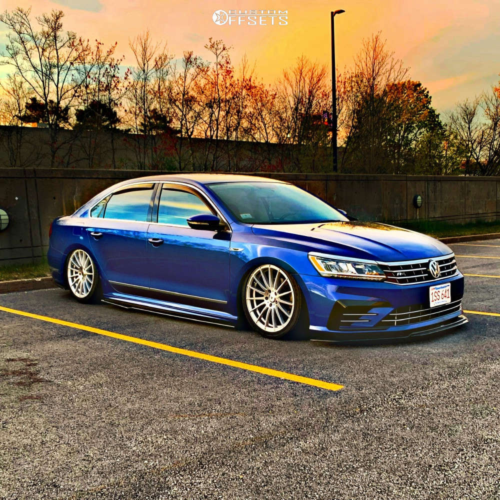 2017 Volkswagen Passat with 19x8.5 38 Asanti Abl-14 and 235/40R19 ...