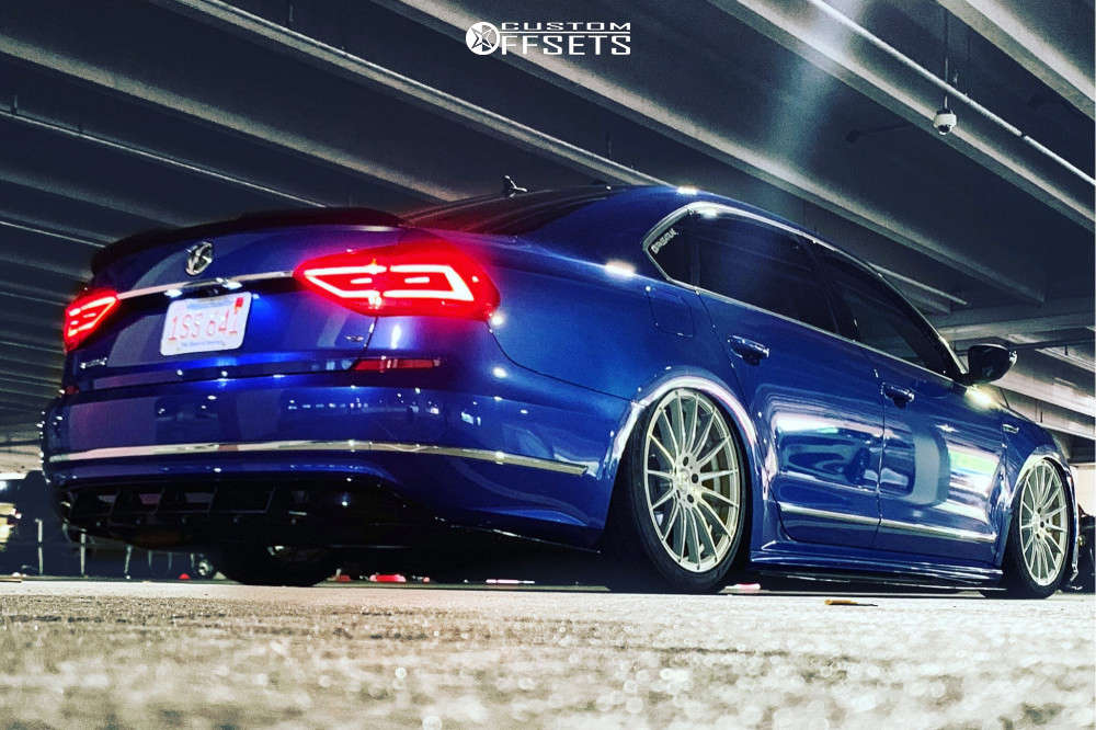 2017 Volkswagen Passat with 19x8.5 38 Asanti Abl-14 and 235/40R19 ...