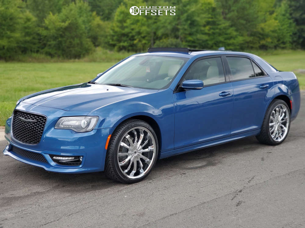 2021 Chrysler 300 with 22x9.5 45 Mazzi Fusion and 265/35R22 Lexani Lx ...