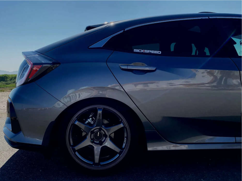 2021 Honda Civic with 18x8 40 Enkei T6r and 225/40R18 Michelin Pilot ...