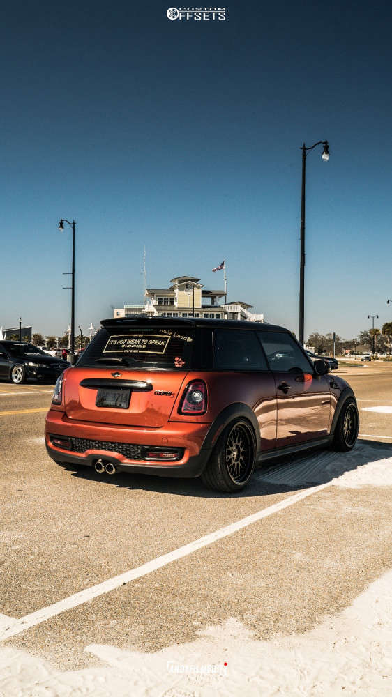 2011 Mini Cooper with 17x8.5 30 JNC Jnc005 and 205/40R17 Firestone Indy ...