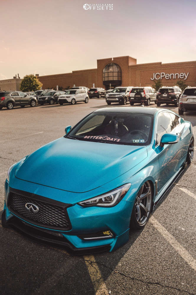 2017 INFINITI Q60 with 19x9.5 40 Rays Engineering Nismo and 255/35R19 ...