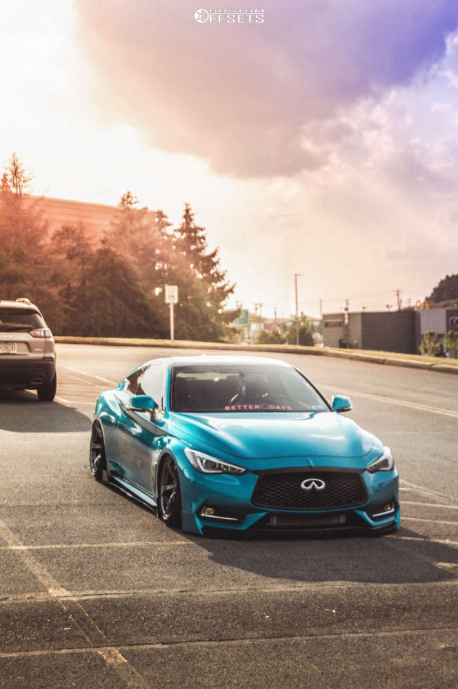 2017 INFINITI Q60 with 19x9.5 40 Rays Engineering Nismo and 255/35R19 ...