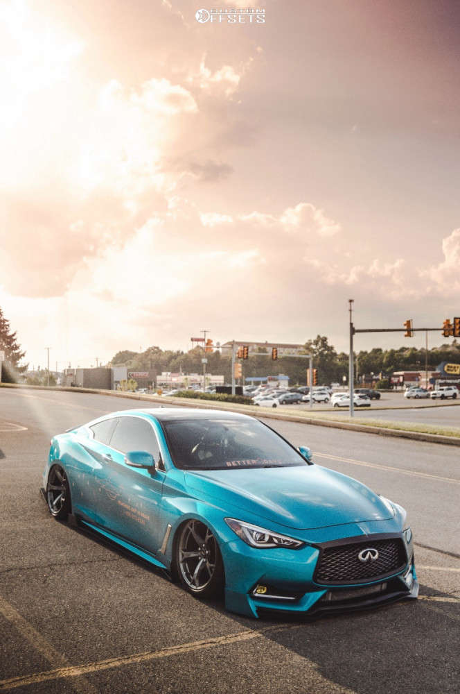 2017 INFINITI Q60 with 19x9.5 40 Rays Engineering Nismo and 255/35R19 ...