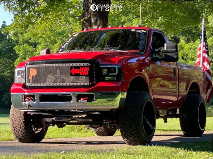 2007 Ford F-350 Super Duty with 22x14 -76 TIS 544BM and 35/12.5R22 ...