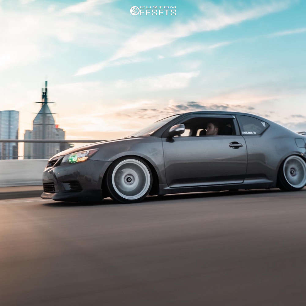 2013 Scion TC with 18x9.5 15 Cosmis Racing Mrii and 215/35R18 Kumho All ...