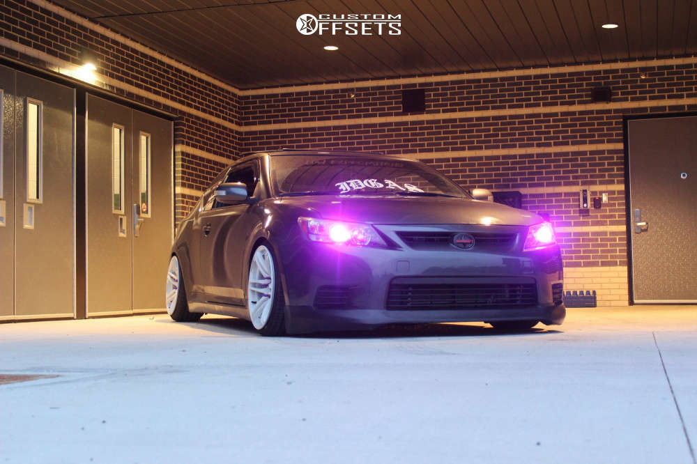 2013 Scion TC with 18x9.5 15 Cosmis Racing Mrii and 215/35R18 Kumho All ...