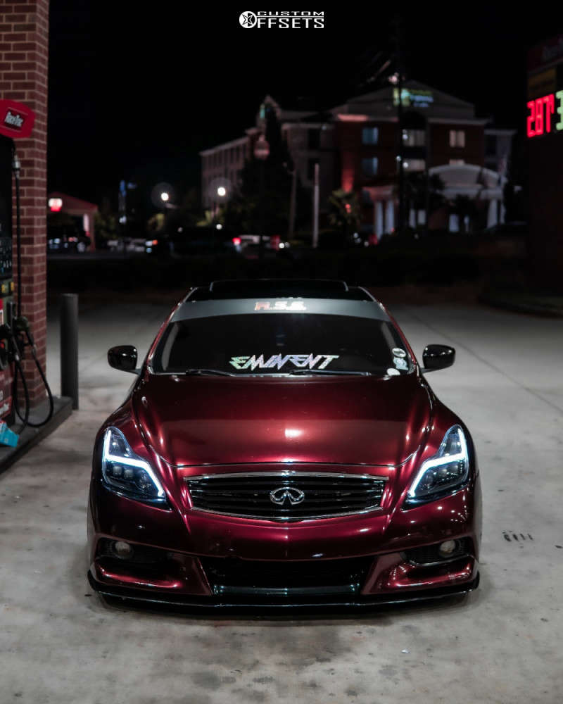 2008 INFINITI G37 with 19x10 12 Anovia Elder and 235/35R19 Delinte D7 ...