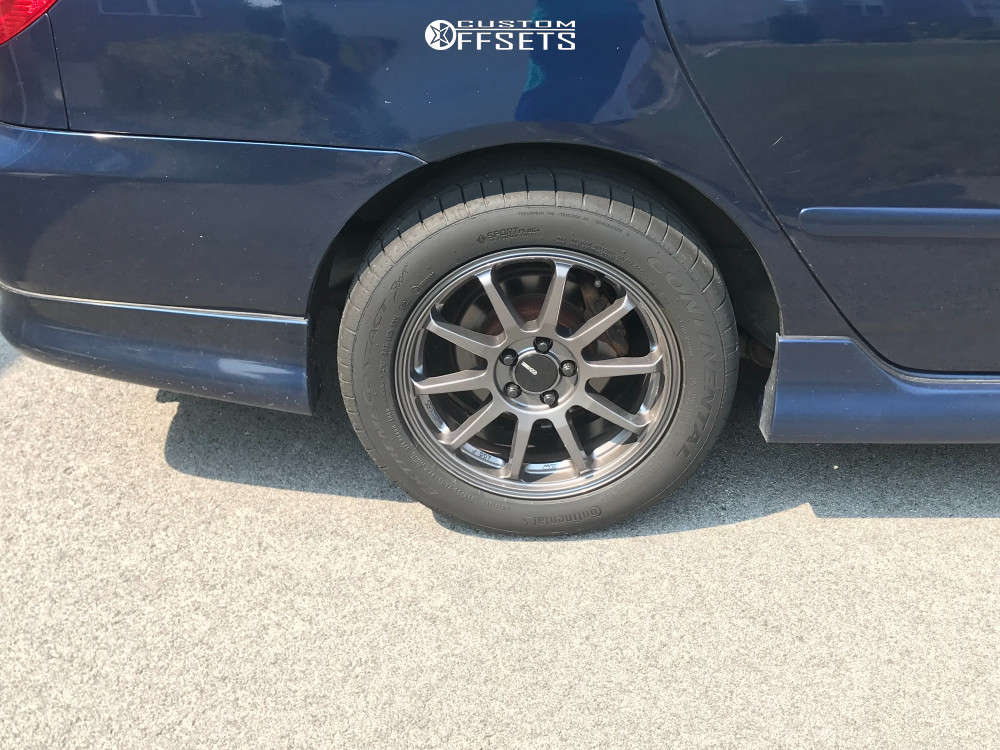 2005 Toyota Corolla with 16x7 45 Enkei Px-10 and 225/50R16 Continental ...