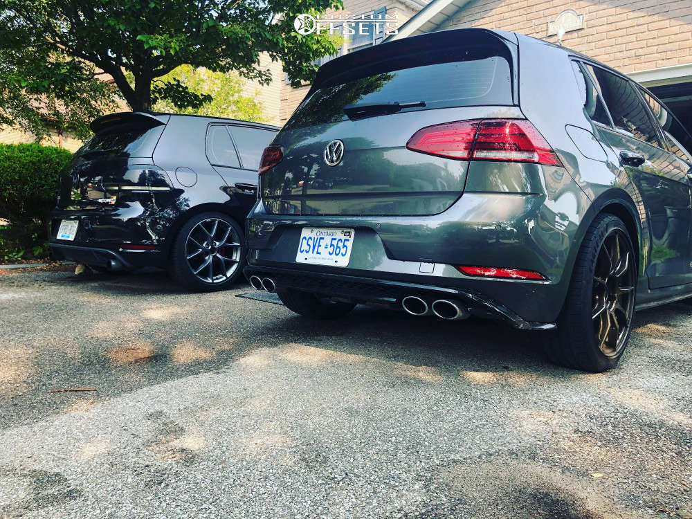2019 Volkswagen Golf R with 18x8.5 42 Enkei Ts9 and 235/40R18 Goodyear ...