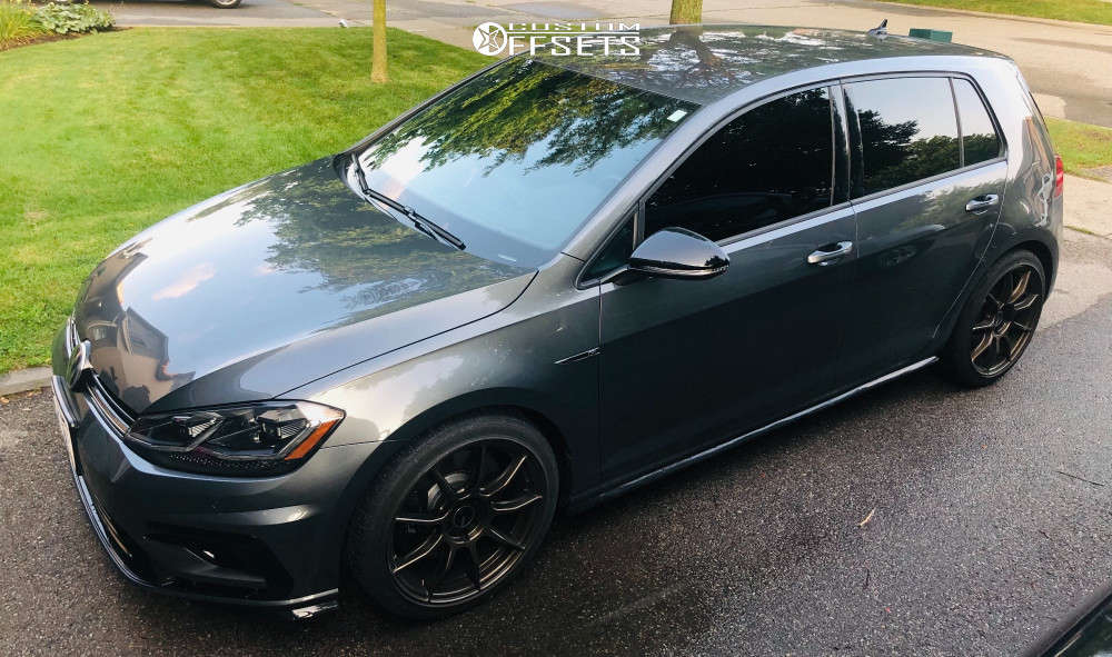 2019 Volkswagen Golf R with 18x8.5 42 Enkei Ts9 and 235/40R18 Goodyear ...