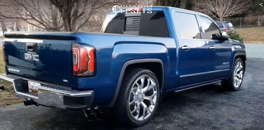 2016 GMC Sierra 1500 with 24x10 31 Wheel Replicas V1176 and 305/35R24 Nexen Roadian Hp and ...