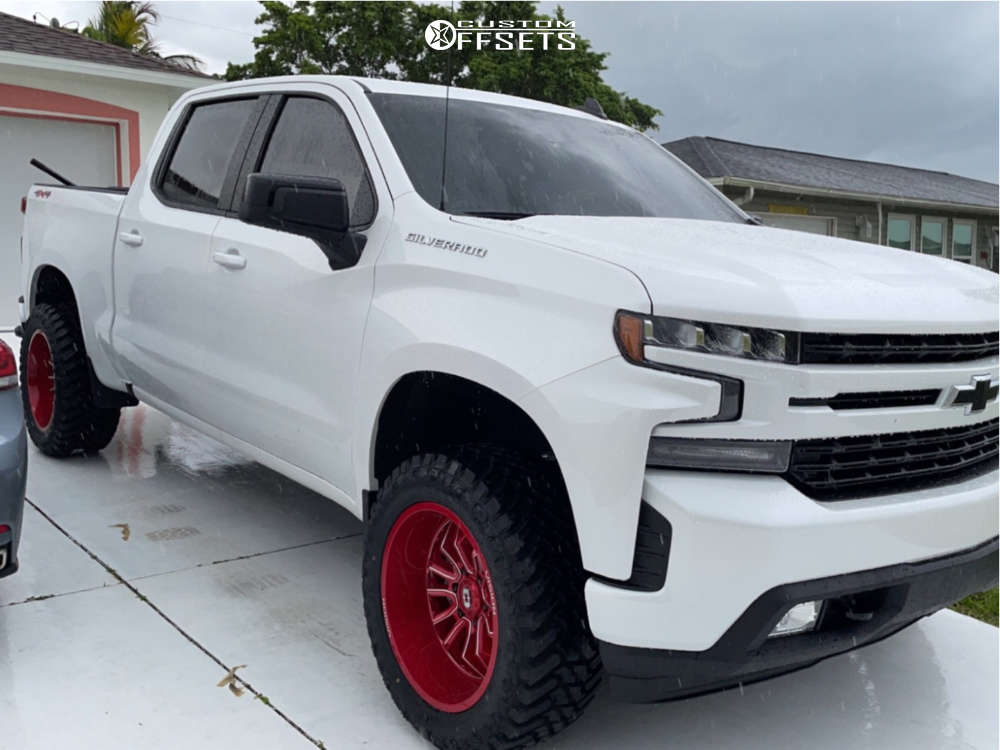 2021 Chevrolet Silverado 1500 with 20x10 -25 Vision Riot and 33/12.5R20 ...