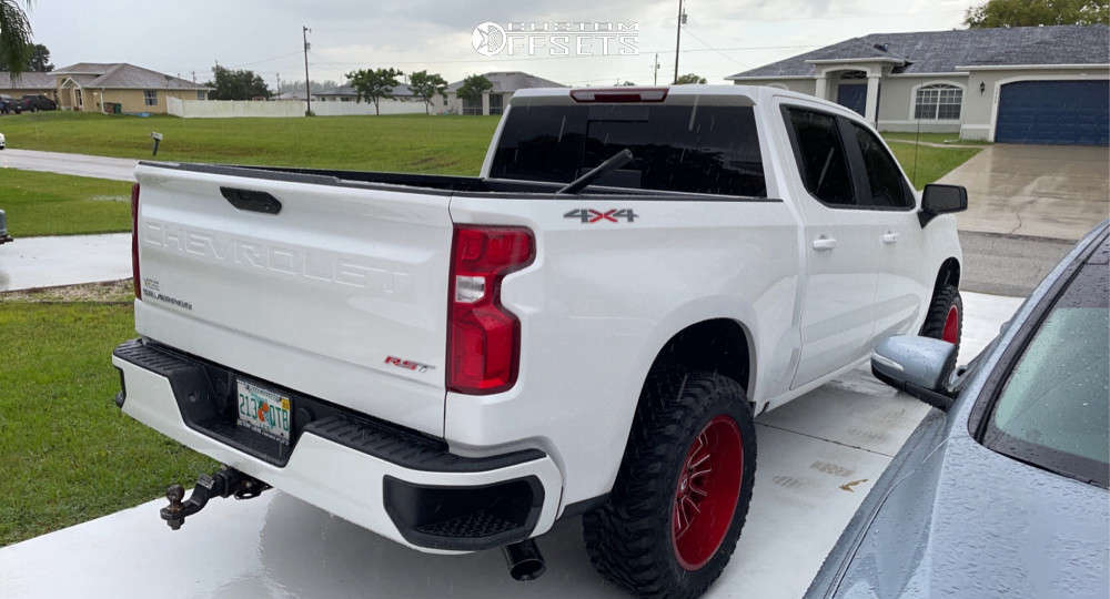2021 Chevrolet Silverado 1500 with 20x10 -25 Vision Riot and 33/12.5R20 ...