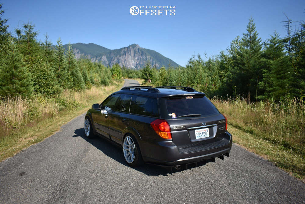 2008 Subaru Outback with 18x9.5 22 ESR Cs8 and 225/45R18 Ironman Imove ...