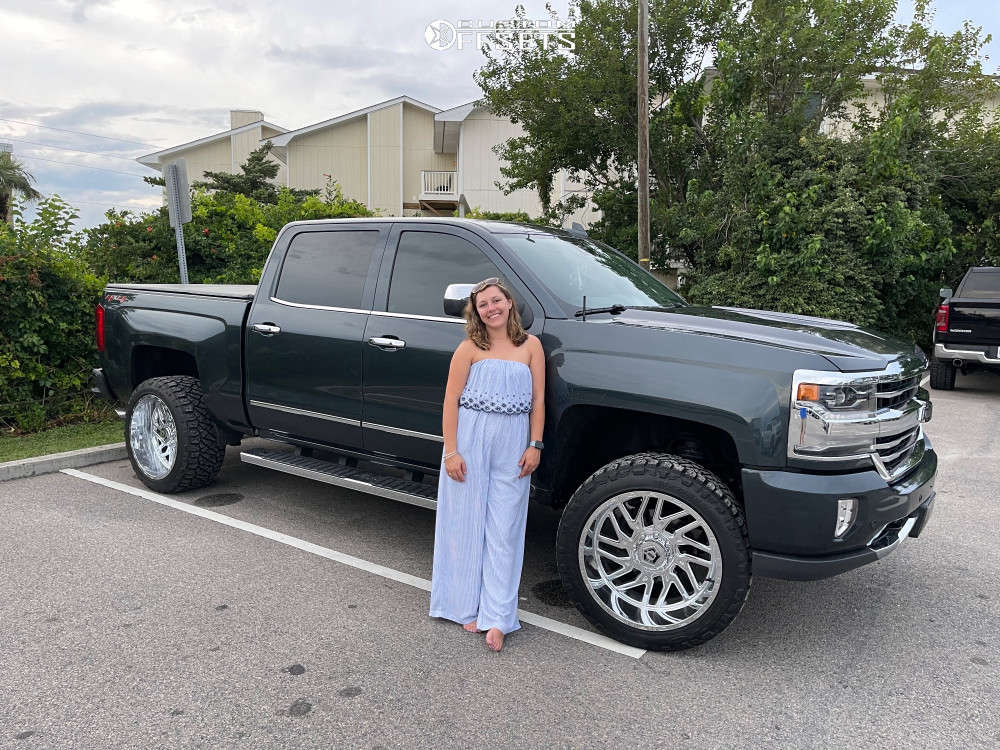 2018 Chevrolet Silverado 1500 with 22x12 -50 TIS Forged 544c and 33/12 ...