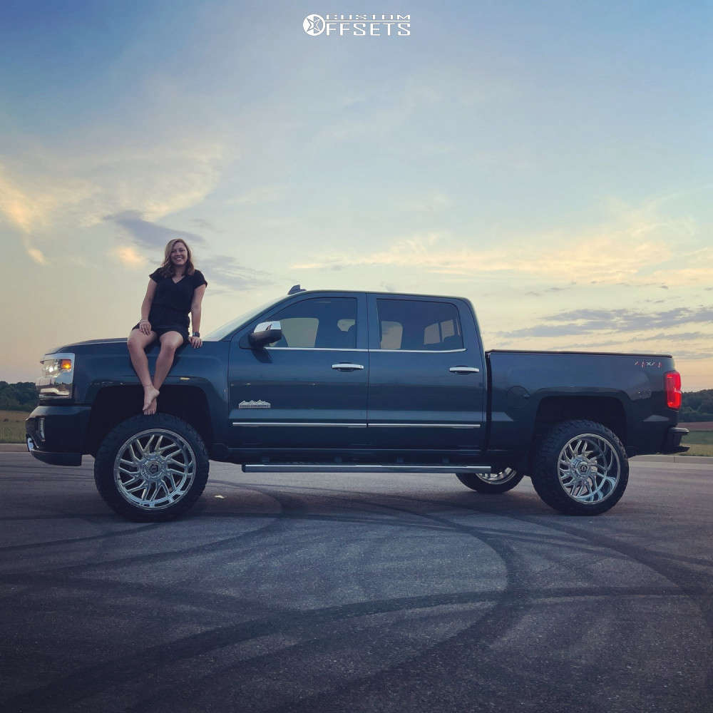 2018 Chevrolet Silverado 1500 with 22x12 -50 TIS Forged 544c and 33/12 ...