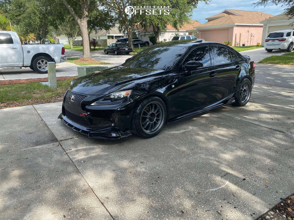 2014 Lexus IS250 with 18x9.5 25 Konig Hypergram and 255/40R18 Kenda ...