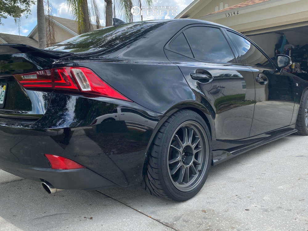 2014 Lexus IS250 with 18x9.5 25 Konig Hypergram and 255/40R18 Kenda ...