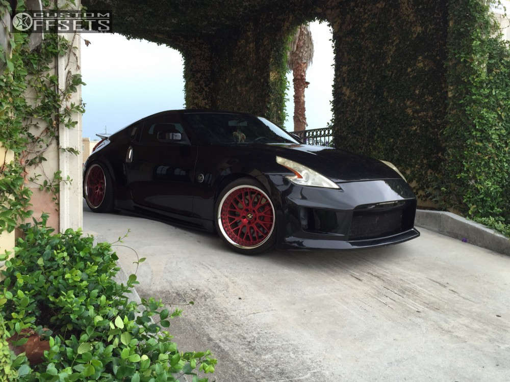 2009 Nissan 370Z with 19x11 8 Work VS XX and 235/35R19 Michelin Super ...