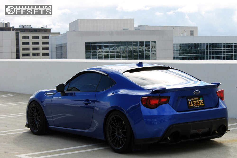 2016 Subaru BRZ with 18x9.5 43 Enkei Rs05-rr and 255/35R18 Michelin ...