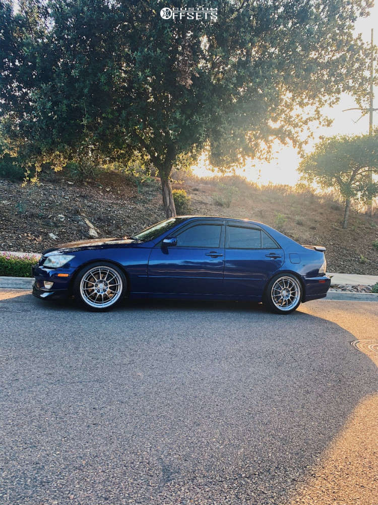 2001 Lexus IS300 with 18x8.5 38 Enkei Nt03m and 225/40R18 Michelin ...