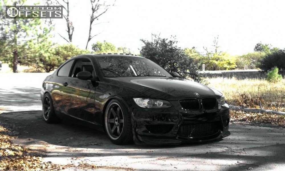 2008 BMW 335i with 18x9.5 22 Volk Te37 and 245/40R18 Hankook V12 and ...