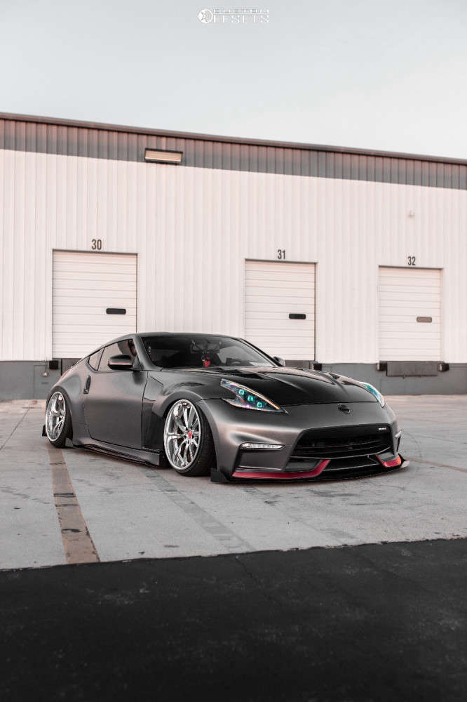 2018 Nissan 370Z with 19x10.5 17 Weds Vishunu and 225/35R19 Lexani Lxhp ...