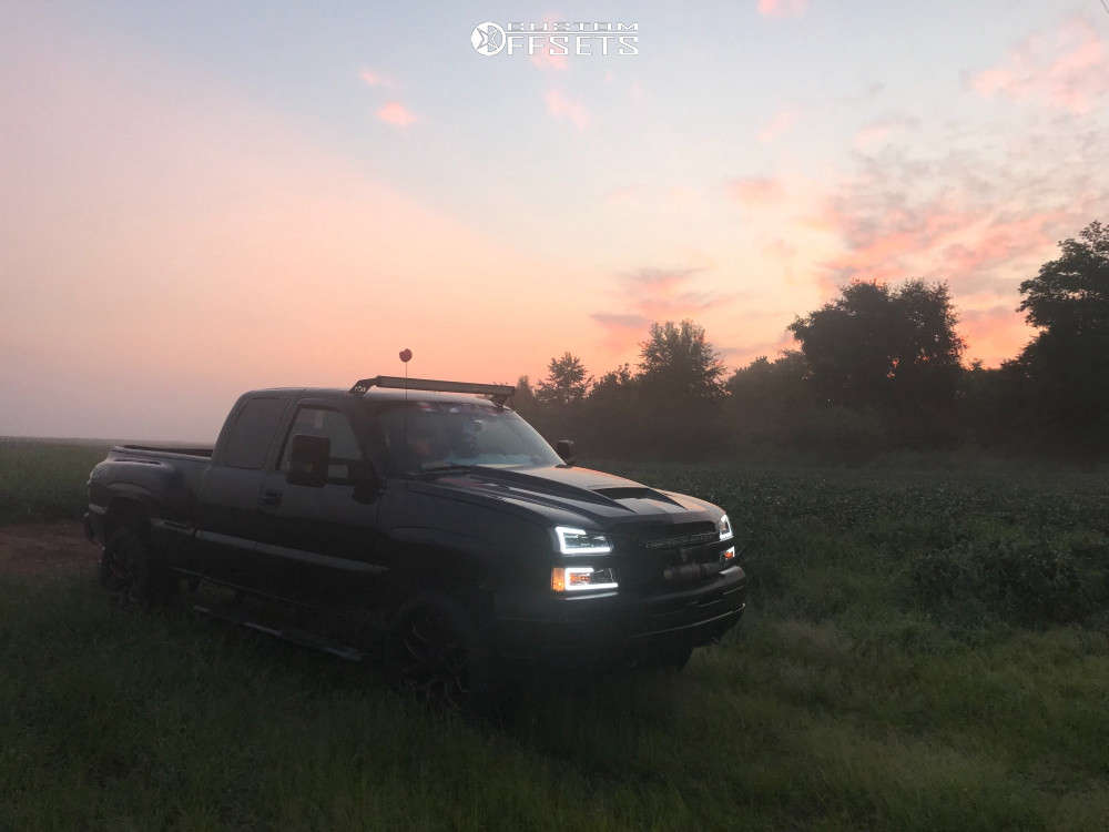 2004 Chevrolet Silverado 1500 with 20x9 25 OE Replicas Gm Snowflake ...