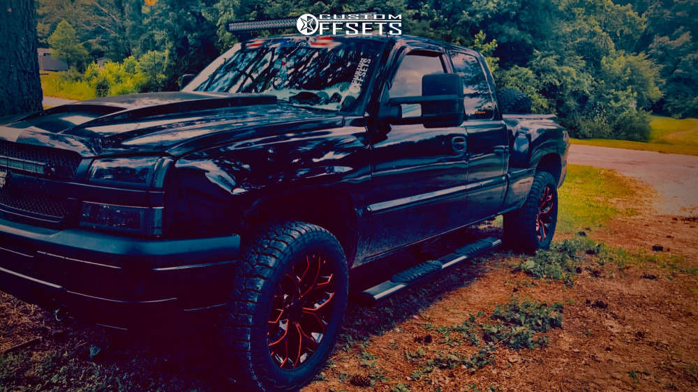 2004 Chevrolet Silverado 1500 with 20x9 25 OE Replicas Gm Snowflake ...