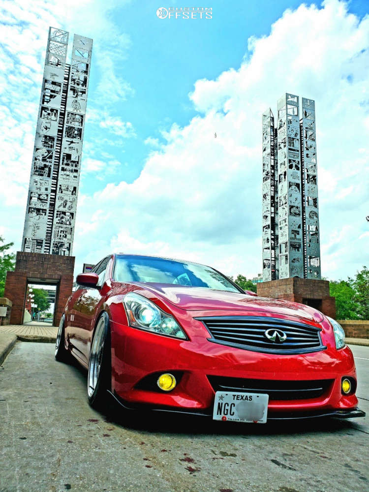 2012 INFINITI G37 with 19x8.5 35 ESR Sr01 and 225/35R19 Maxxis and ...