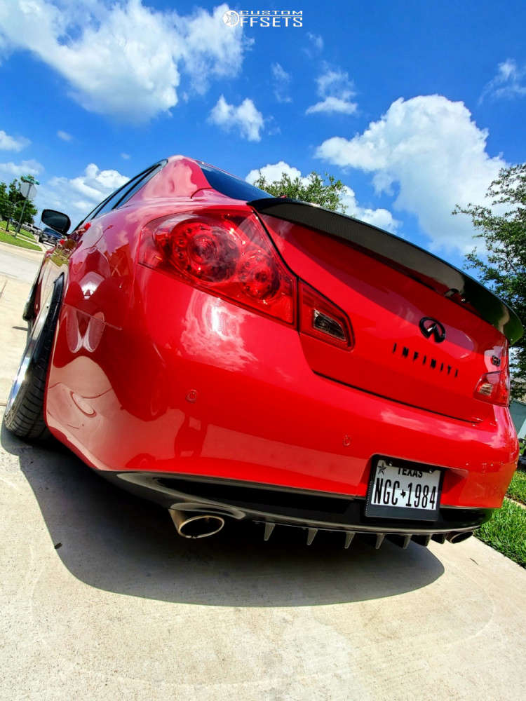 2012 INFINITI G37 with 19x8.5 35 ESR Sr01 and 225/35R19 Maxxis and ...