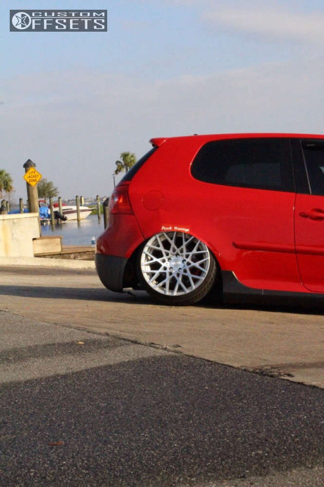 2009 Volkswagen GTI with 20x10 28.6499 Rotiform Blq and 205/35R20 ...