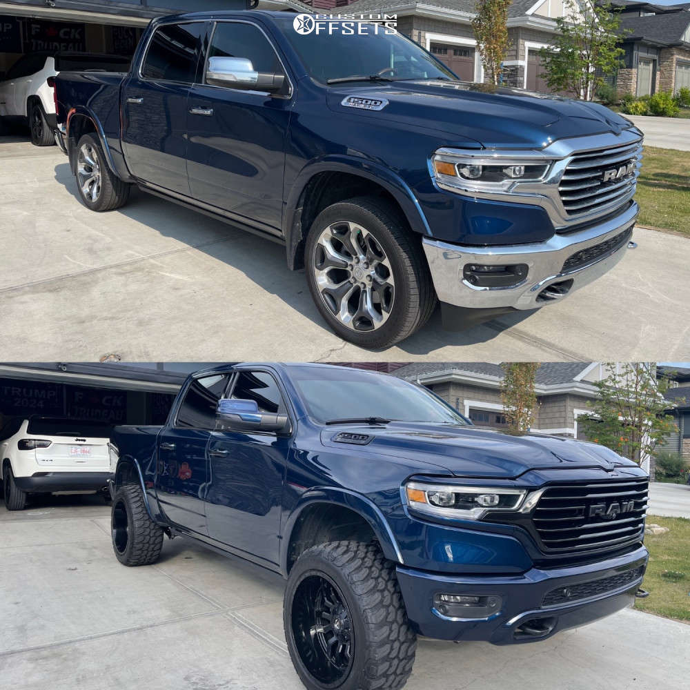 2020 Ram 1500 with 22x12 -44 Fuel Sledge and 35/12.5R22 Versatyre Mud ...