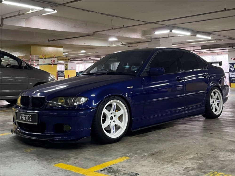 2001 BMW 325i with 17x9 35 Volk Te37 and 225/45R17 Michelin Pilot Sport ...