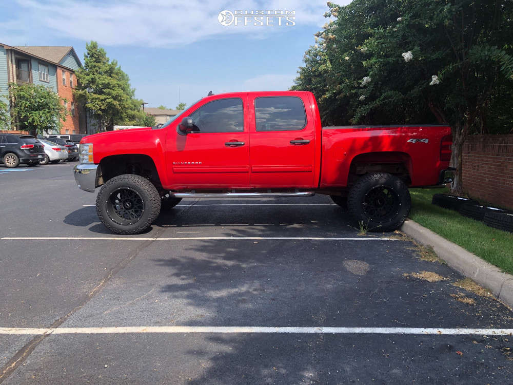 2013 Chevrolet Silverado 1500 with 20x12 -44 Vision Rocker 412 and 35/ ...