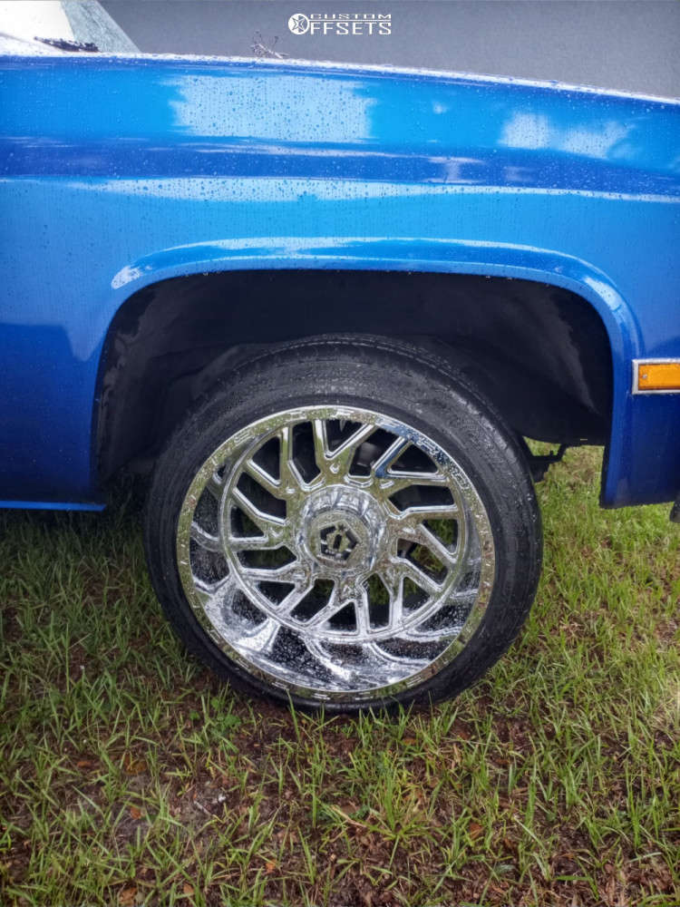 1986 Chevrolet C10 with 20x12 -44 TIS 544C and 275/40R20 Vercelli ...