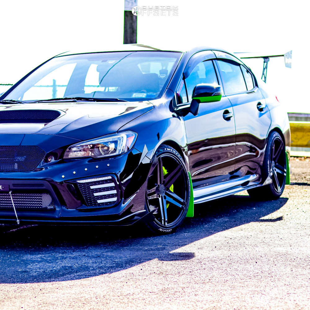 2018 Subaru WRX STI with 19x9.5 38 Verde Parallax and 255/35R19 Lexani ...